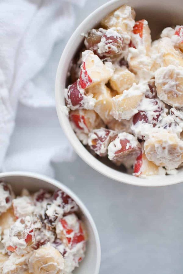 Fruit Salad with Whipped Cream - A Joyfully Mad Kitchen