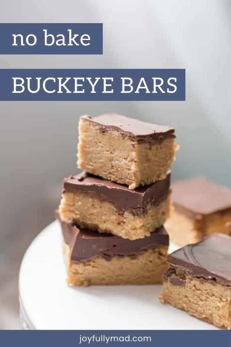 Easy No-Bake Buckeye Bars (5 Ingredients!) - A Joyfully Mad Kitchen