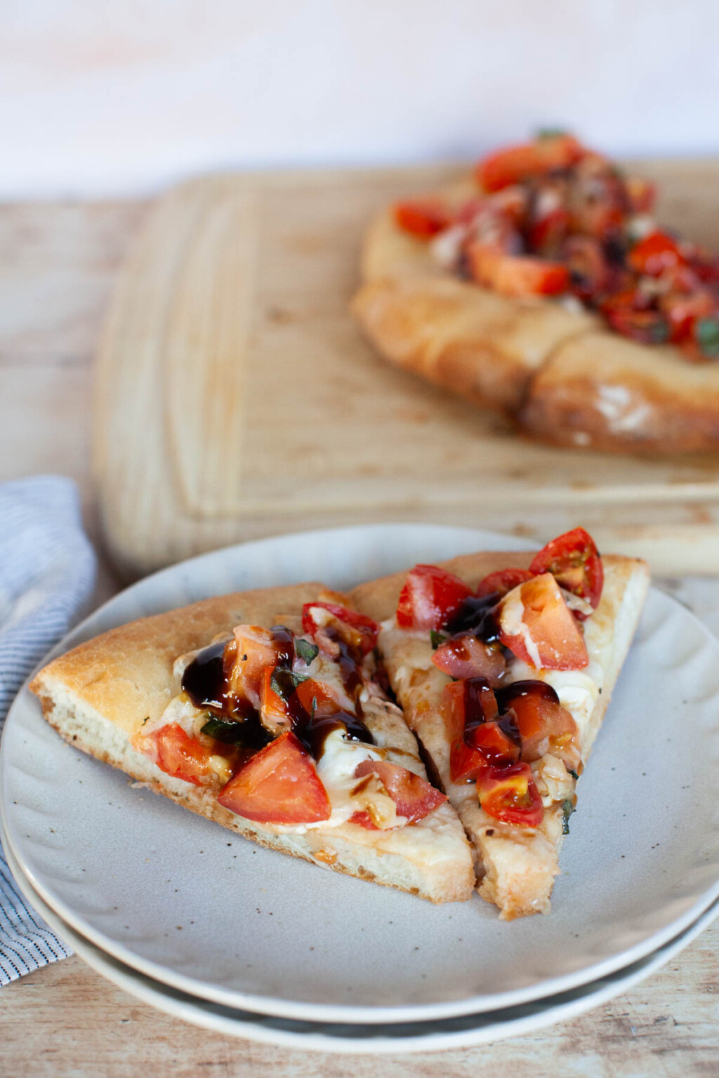 Easy Bruschetta Pizza - A Joyfully Mad Kitchen