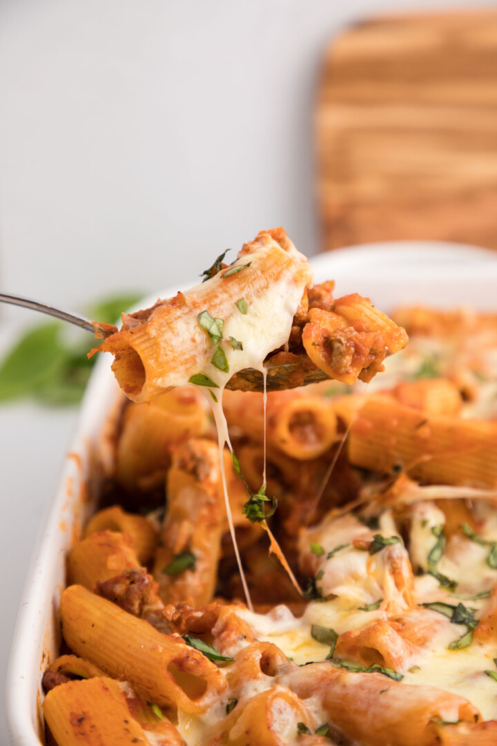 Baked Rigatoni (Easy Dinner Recipe!) - A Joyfully Mad Kitchen