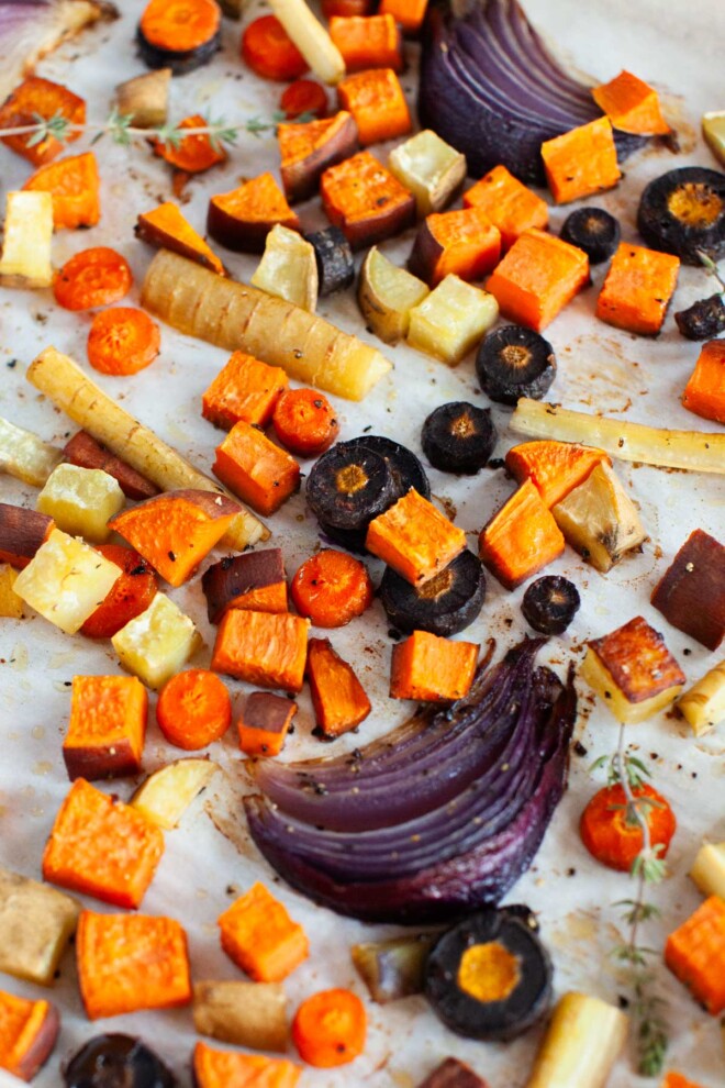 Roasted Root Vegetables - A Joyfully Mad Kitchen