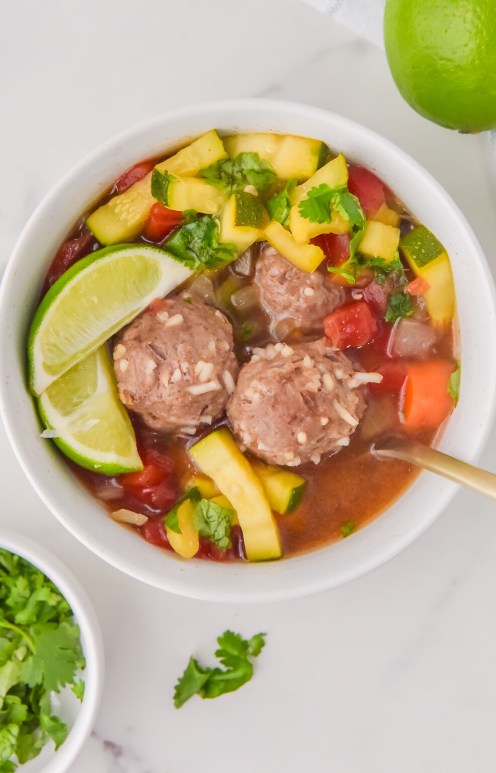 Mexican Meatball Soup - A Joyfully Mad Kitchen