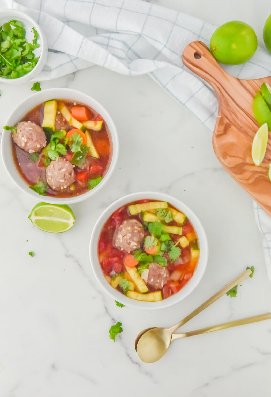 Mexican Meatball Soup - A Joyfully Mad Kitchen
