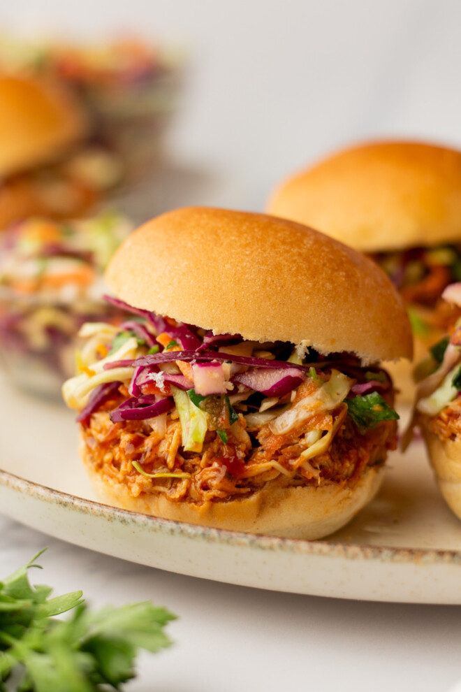 BBQ Chicken Sliders - A Joyfully Mad Kitchen
