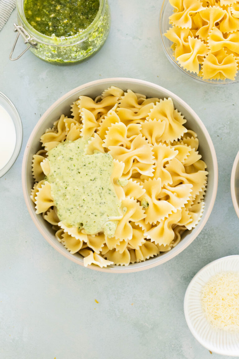 Creamy Pesto Pasta Recipe - A Joyfully Mad Kitchen