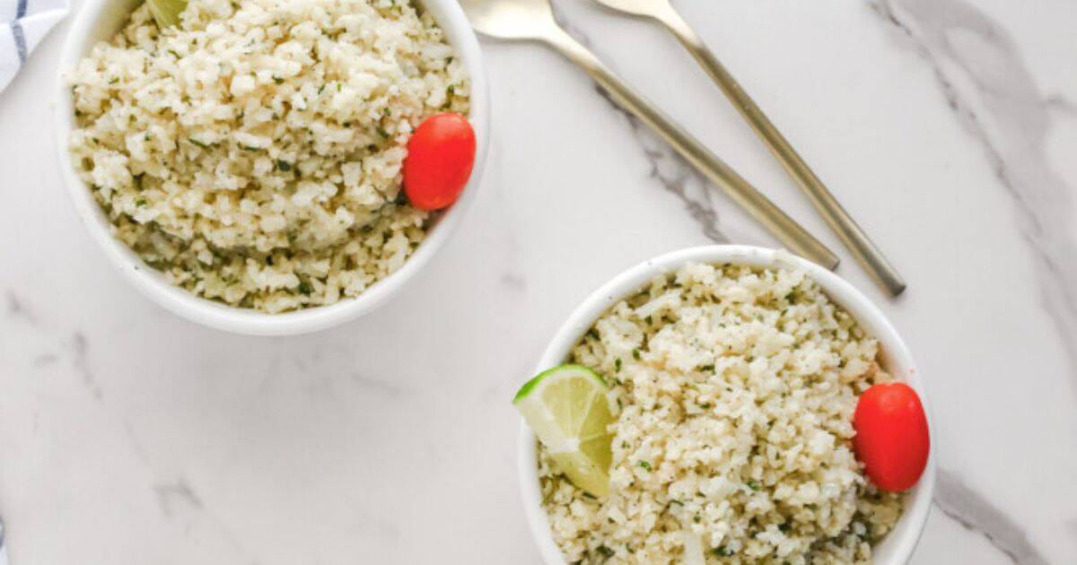 Easy Cilantro Lime Cauliflower Rice (from Frozen) - A Joyfully Mad Kitchen