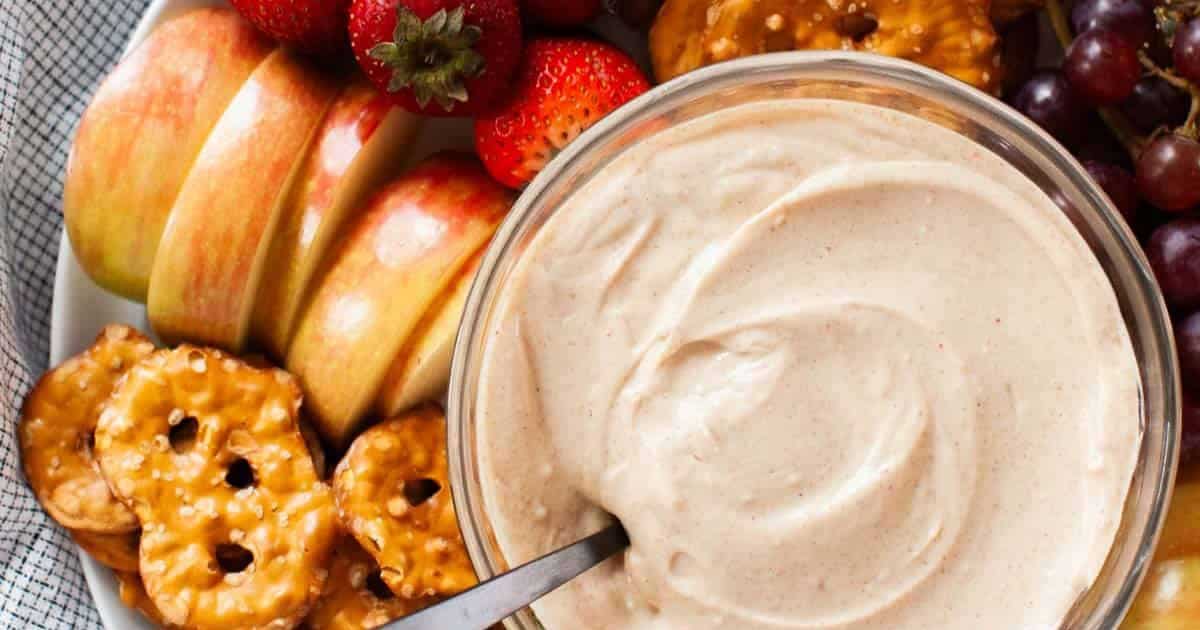 Easy 4-Ingredient Fruit Dip (Without Cream Cheese) - A Joyfully Mad Kitchen