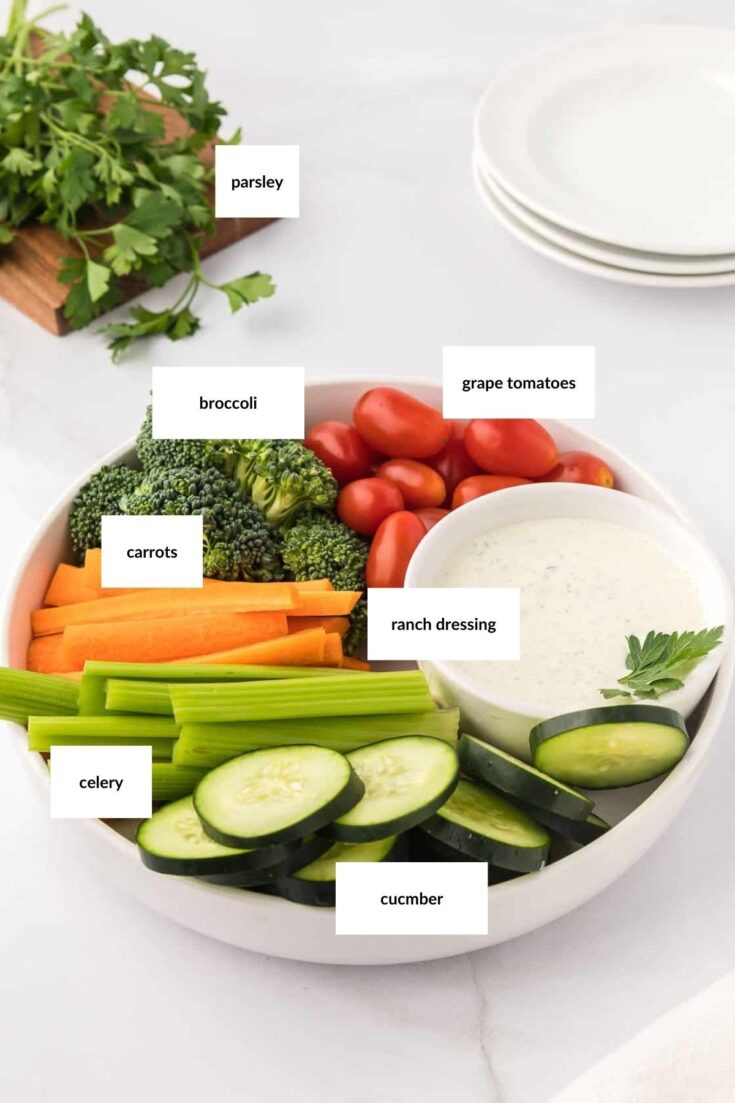 Easy Vegetable Tray (Perfect for Parties!) - A Joyfully Mad Kitchen