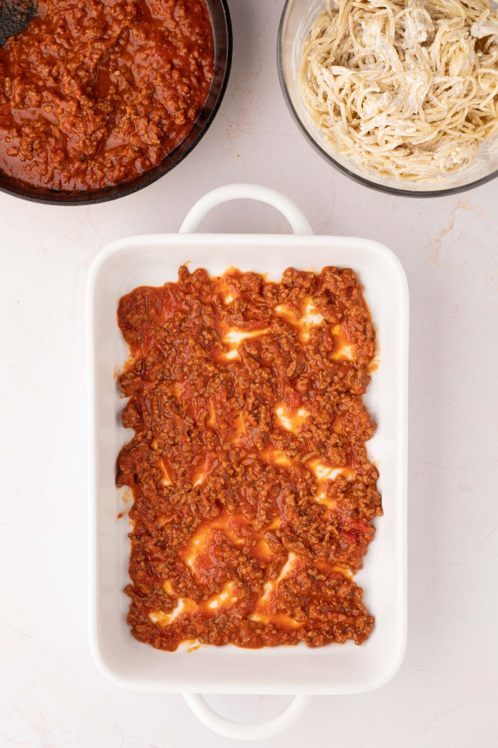 Easy Cream Cheese Spaghetti Casserole (Just 15 Minutes of Prep)